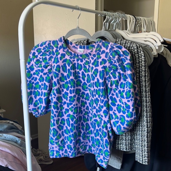Clare V | Tops | Clare V Bright Leopard Top | Poshmark